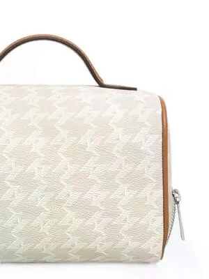 Karl Lagerfeld Logo Print Monogram Makeup Bag