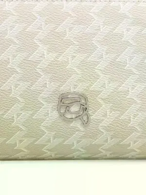 Karl Lagerfeld Logo Print Monogram Makeup Bag