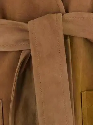 Max Mara Belted Suede Coat