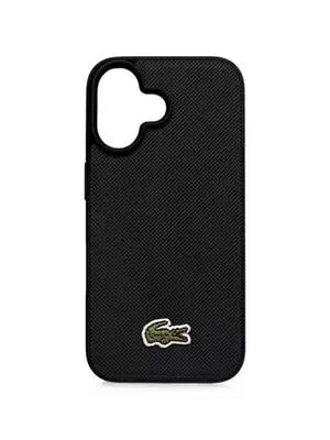Lacoste Logo-patch Piqué Iphone 16 Case - Black