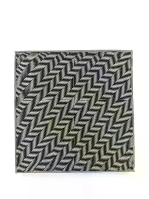 Brunello Cucinelli Chevron-motif Hand-sewn Pocket Square - Black
