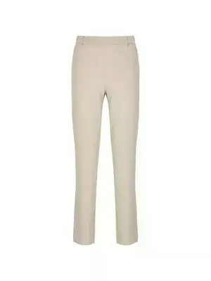 EMME Elasticated-waistband Tapered Trousers - Neutrals