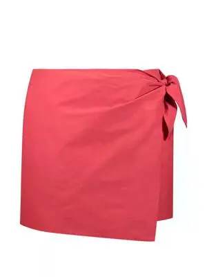 Red Valentino Wrap-style Side-tie Mini Skort - Red
