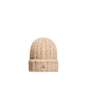Moncler Cable Knit Wool Blend Beanie