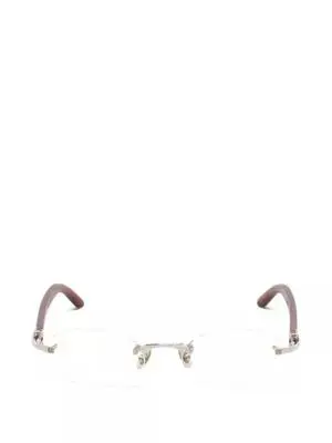Cartier 2000s Oval Rimless Wood Eyeglasses - Silver