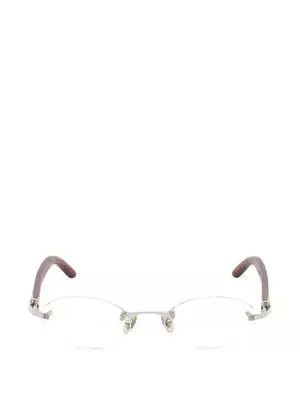 Cartier 2000s Oval Rimless Wood Eyeglasses - Silver