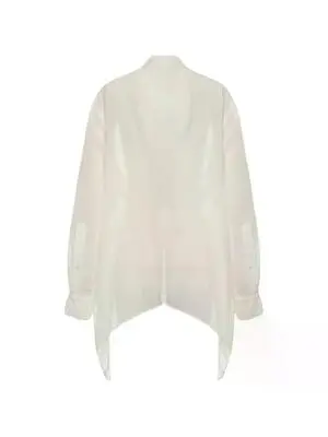 JUCCA Sheer Asymmetric Shirt - Neutrals