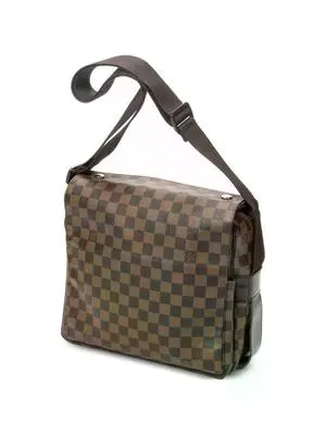 LOUIS VUITTON Naviglio Damier Ebène Shoulder Bag - Brown