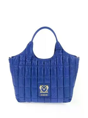 Moschino Logo-patch Tote Bag - Blue