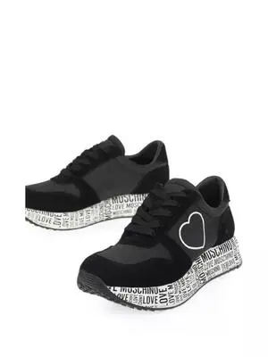 Moschino Heart-motif Sneakers - Black
