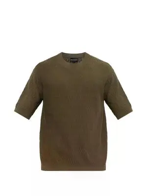 Emporio Armani Textured Short-sleeve T-shirt - Green