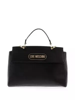 Moschino Logo-plaque Tote Bag - Black