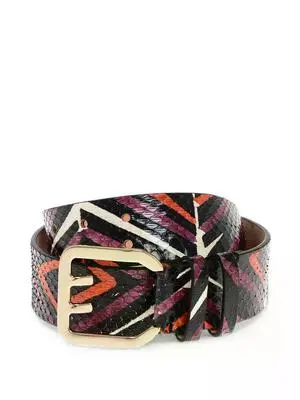 Dsquared2 Snakeskin-effect Abstract-pattern Belt