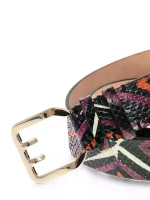 Dsquared2 Snakeskin-effect Abstract-pattern Belt
