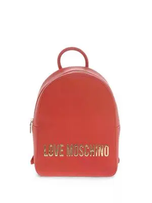 Moschino Love Logo-lettering Backpack - Red