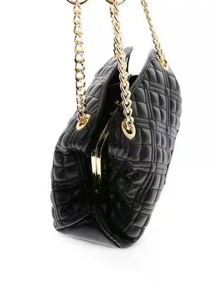 Moschino Quilted Logo Plaque Tote Bag