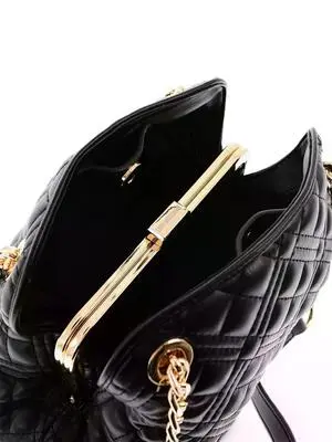Moschino Quilted Logo Plaque Tote Bag