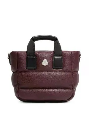 Moncler Micro Caradoc Quilted-leather Tote Bag - Red