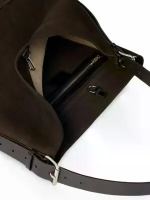 LEMAIRE Belted Alpaca Nubuck Tote Bag - Brown