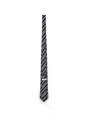 LARDINI Striped Silk Tie