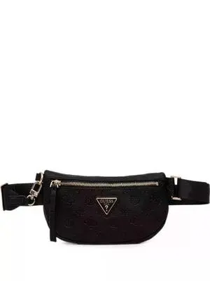 Guess Devon Logo-debossed Belt Bag - Black