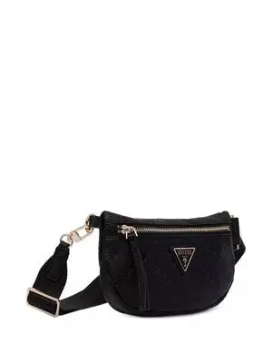 Guess Devon Logo-debossed Belt Bag - Black