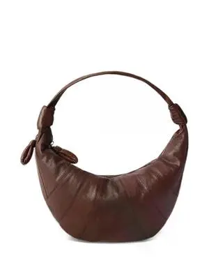 LEMAIRE Fortune Croissant Bag In Goat Leather - Dark Chocolate