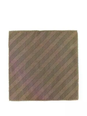 Brunello Cucinelli Chevron-pattern Silk Pocket Square