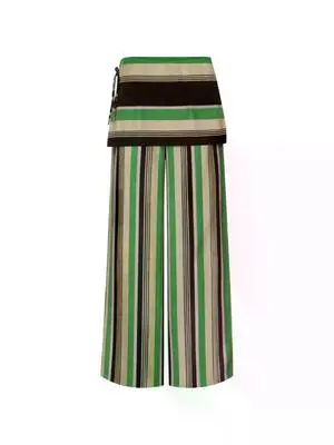 BAOBAB Renata Overlay-skirt Wide-leg Trousers - Green