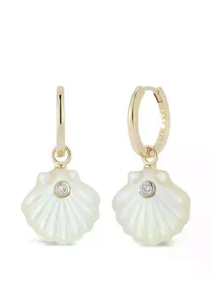 Mateo Venus Diamond Drop Earrings - Gold