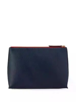Mulberry Small Logo-plaque Cosmetic Pouch - Blue