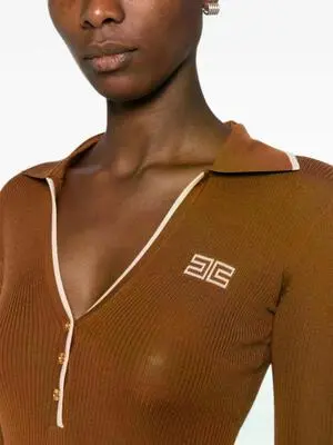 Elisabetta Franchi Short Sleeve Polo Top