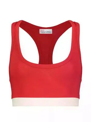 Red Valentino Racerback Cropped Top - Red