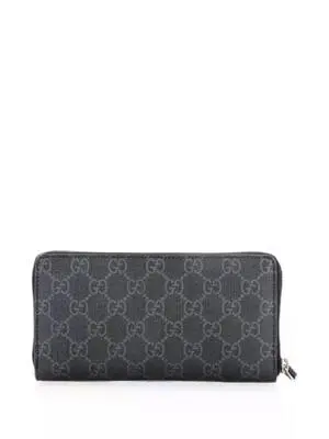 Gucci Zip Around Wallet Printed Gg Coated Canvas Small Wallets