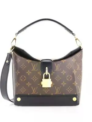 LOUIS VUITTON Bento Box Handbag Reverse Monogram Canvas Shoulder Bag - Black
