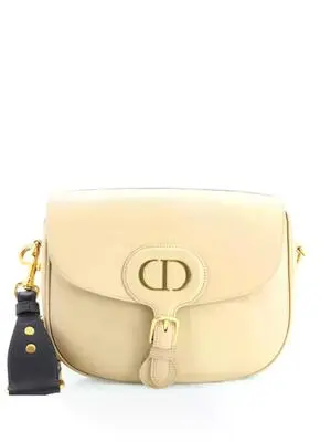 Dior Bobby Flap Bag Leather Large Crossbody Bag - Neutrals