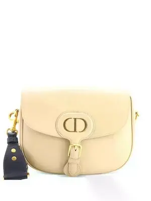 Dior Bobby Flap Leather Large Crossbody Bag - Neutrals