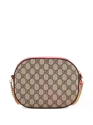 Gucci Chain Embroidered Gg Coated Canvas Mini Crossbody Bag