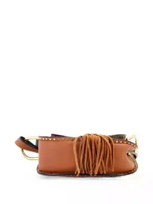 Chloé Hudson Whipstitch Leather Small Crossbody Bag - Brown