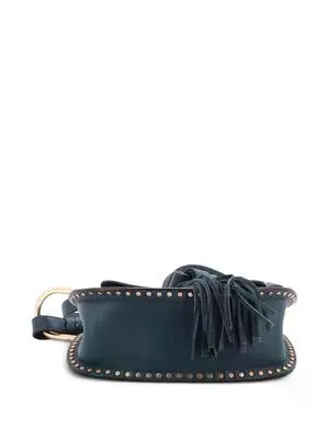 Chloé Hudson Whipstitch Leather Small Crossbody Bag - Blue