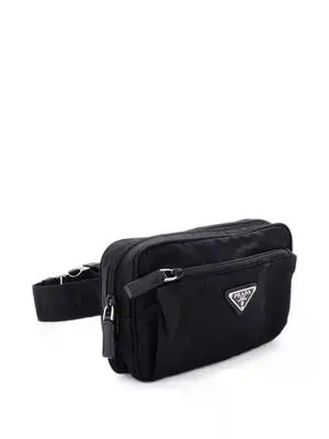 Prada Re-nylon Belt Bag With Saffiano Leather Detail
