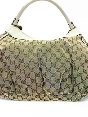Gucci 2000s Gg Canvas D-ring Shoulder Bag - Neutrals