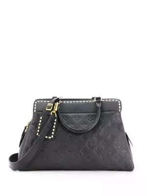 LOUIS VUITTON Monogram Empreinte Leather Vosges Mm Satchel - Black