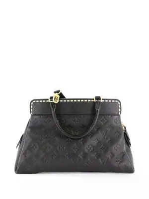 LOUIS VUITTON Monogram Empreinte Leather Vosges Mm Satchel - Black