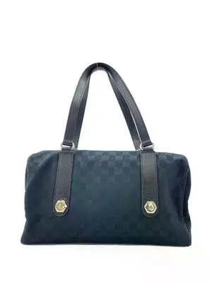 Gucci 2000s Gg Supreme Shoulder Bag - Black