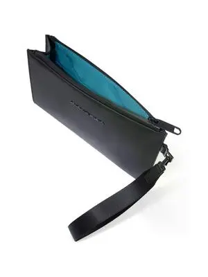 PIQUADRO Water-resistant Rubberized Clutch Bag