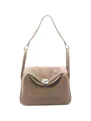 Hermès 2021 26 Lindy Leather Shoulder Bag - Brown