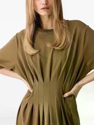 GESTUZ Pleated Maxi Dress - Green
