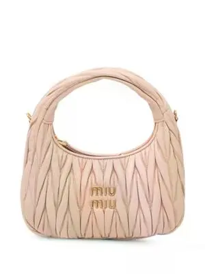 Miu Miu Small Wander Leather Matelassé Tote Bag