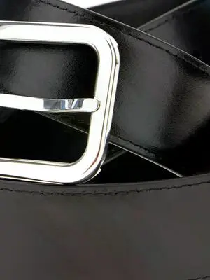 Montblanc Reversible Calf Leather Belt With Silver-tone Buckle